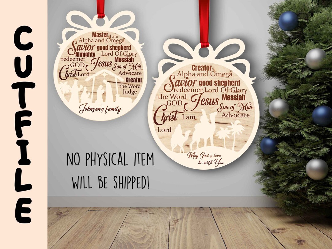 Nativity Ornament SVG Bundle: Christmas Laser Cut Files (digital ...