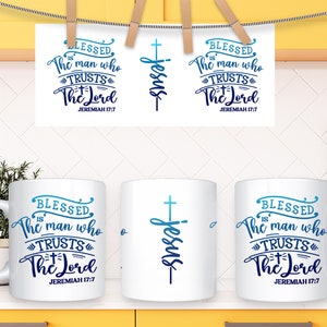 Blessed Man Sublimation Mug Design, 11oz Mug 15oz Mug PNG Full Wrap ...