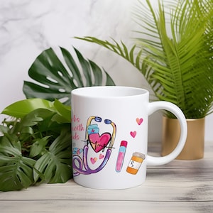 Nurse Mug Sublimation Design: Coffee Mug Wrap Template (digital ...