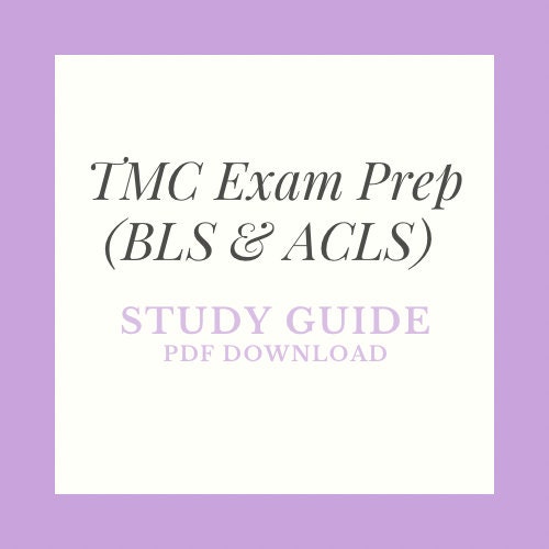 Guía de estudio - Preparación para el examen TMC (BLS y ACLS) - Descargar PDF - Etsy España