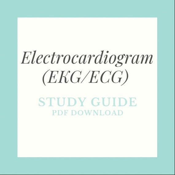 Study Guide Electrocardiogram EKG/ECG PDF Download - Etsy