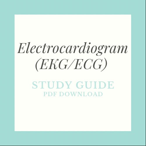 Study Guide - Electrocardiogram (EKG/ECG) - PDF Download - Etsy