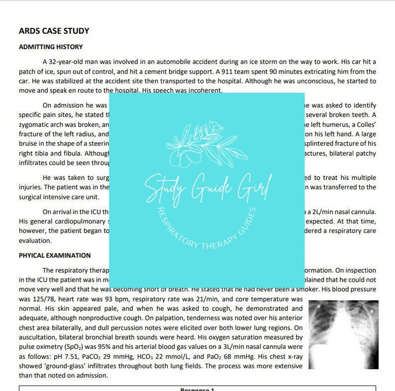 Case Study - Acute Respiratory Distress Syndrome (ARDS) - Instant PDF ...