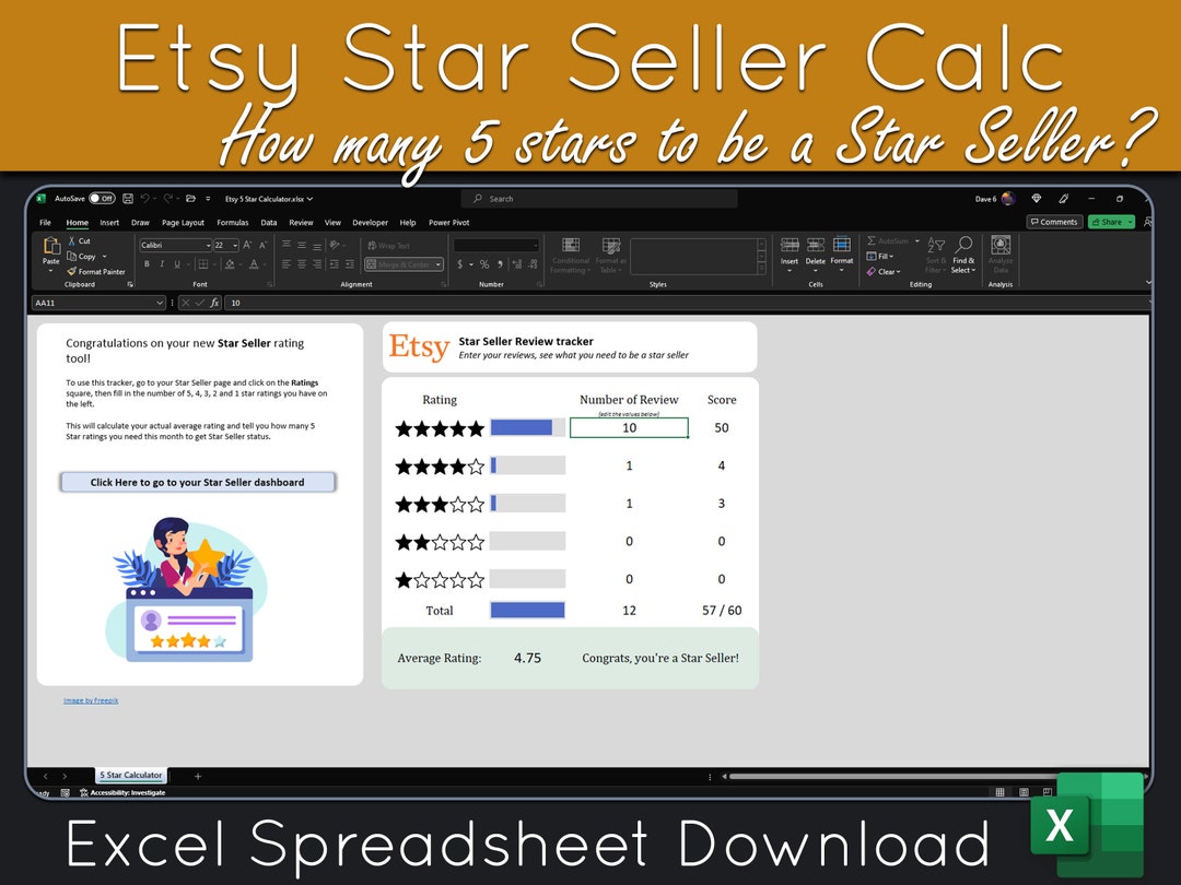 Track Your Star Seller Rating - Calculate How Many 5-star Reviews You ...