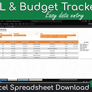 General Ledger, Budget, and YTD Expense Tracker for Small Business ...
