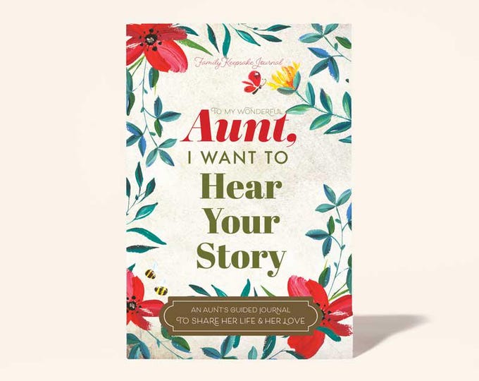 Aunt Keepsake Book Gift | Guided Memory Journal for Aunt | Over 150 ...