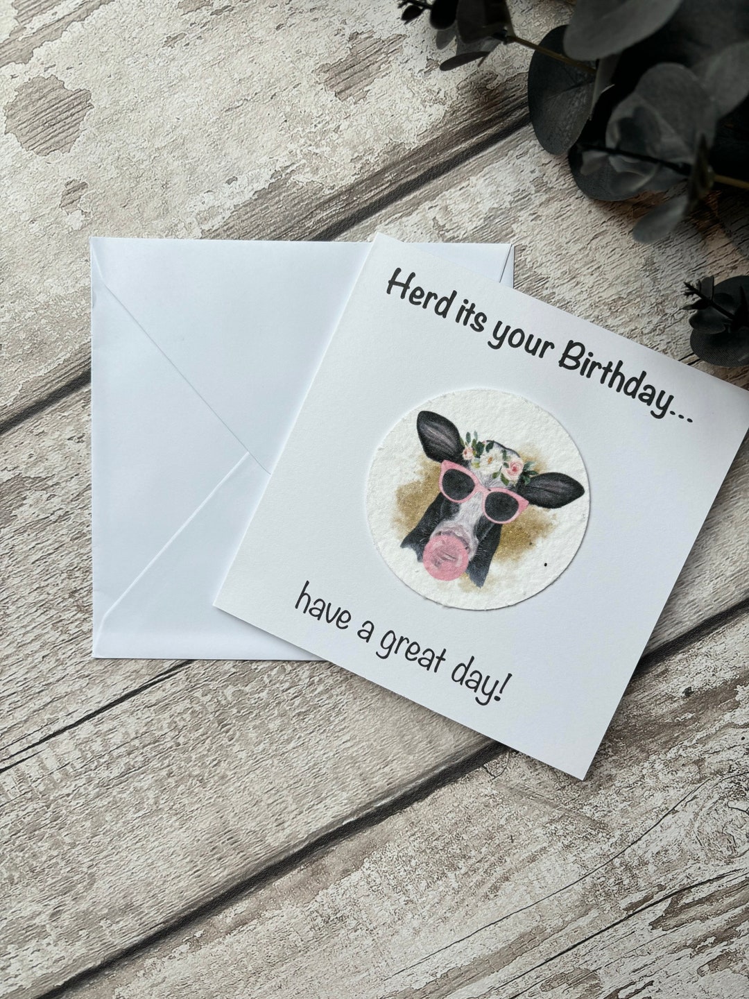 Herd Its Your Birthday Cow Birthday Card Happy Birthday Birthday Gifts ...