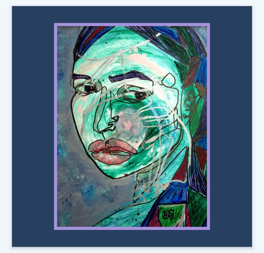 Looks Can Be Deceiving. Original Art, Acrylic Painting, Portrait of ...