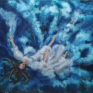 Ghost Painting | Dreaming or Drowning? Goth, Spooky, Gothic Wall Art ...
