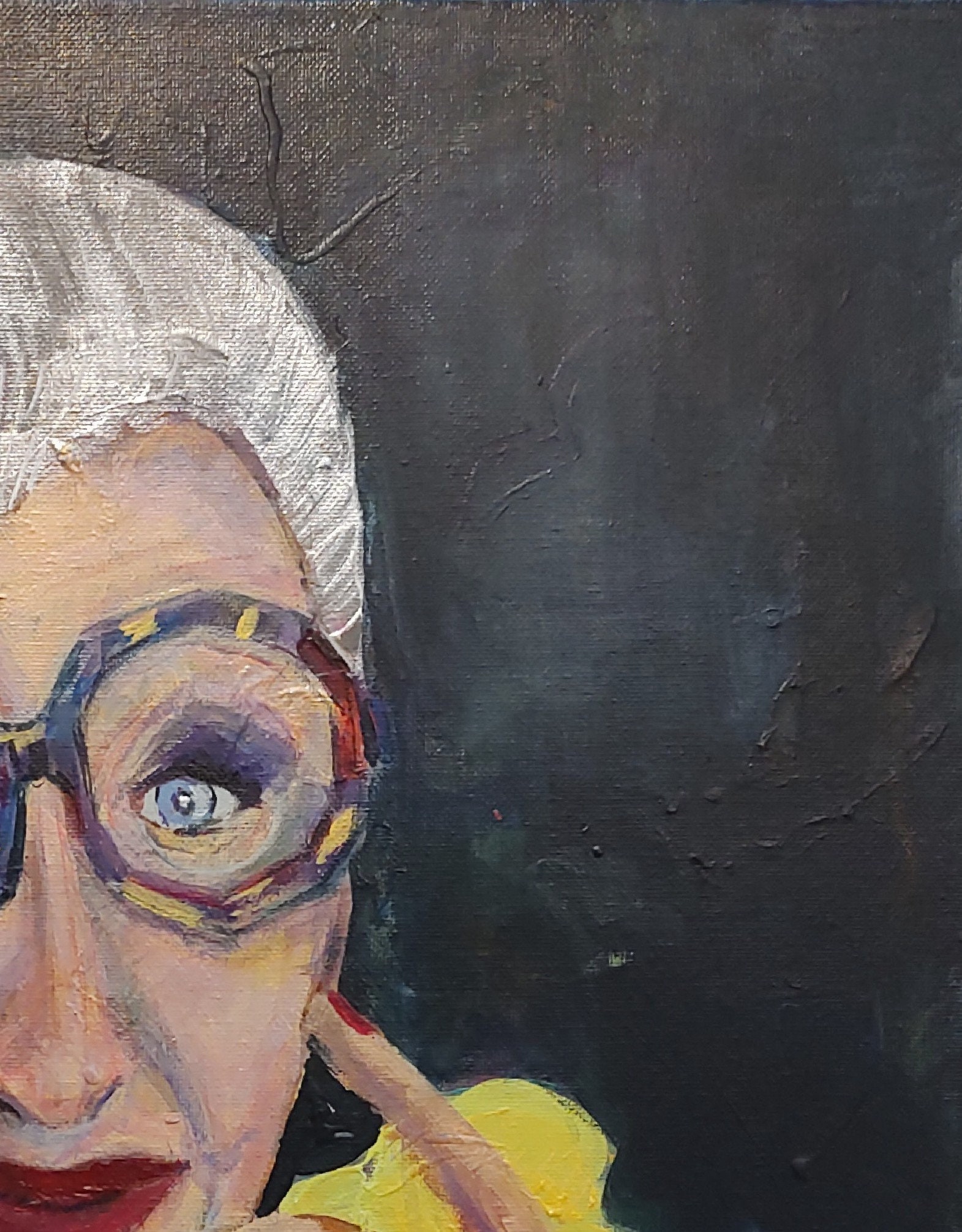 Iris Apfel Bold Colorful Portrait Painting, Fashion Icon, Creative ...