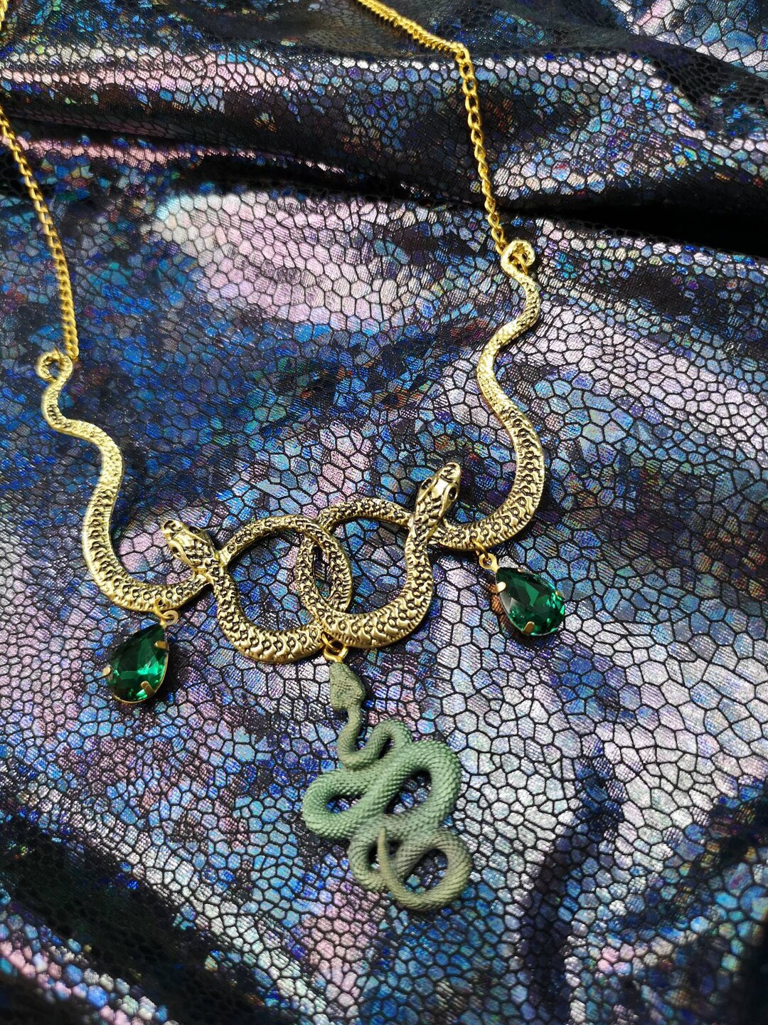 Extravagant Golden Snake Necklace Snake Collection - Etsy