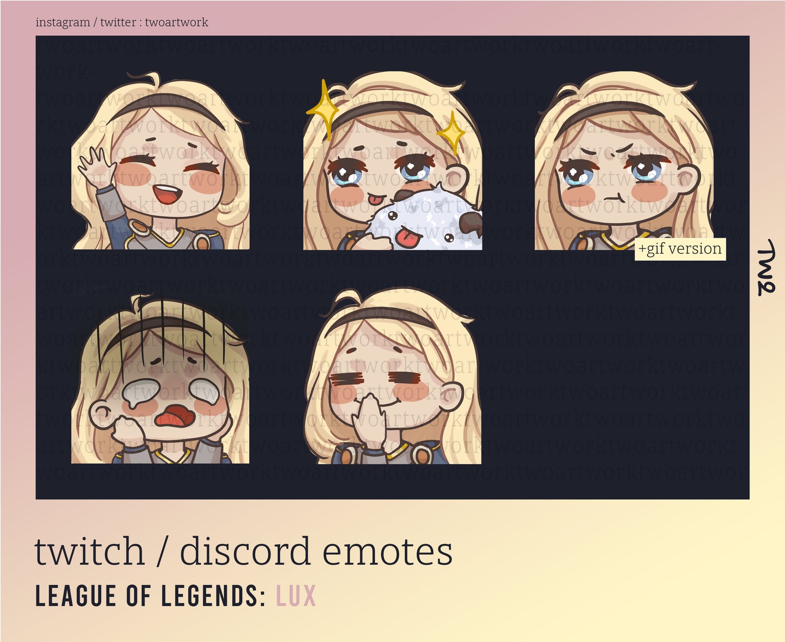Lux Twitch / Discord / Slack Emotes - Etsy