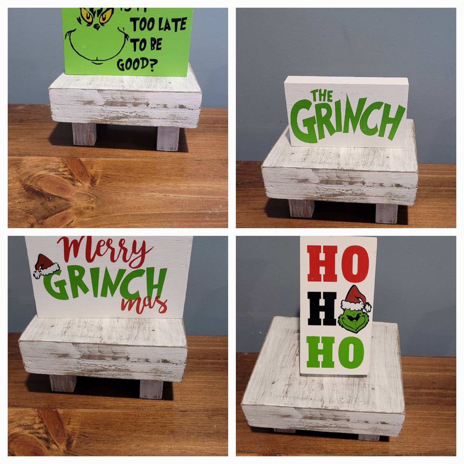 Grinch Christmas Tiered Tray Decor/ Christmas Tiered Tray - Etsy