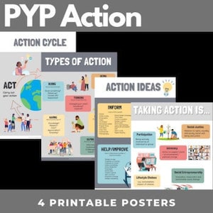 PYP Action Poster Set - Etsy