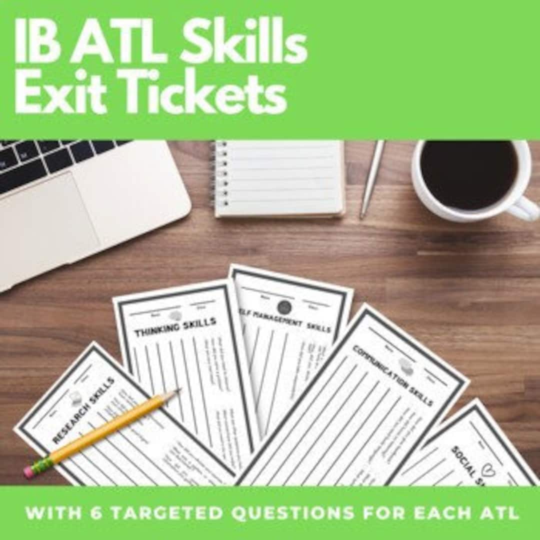 Approaches to Learning (ATL) Exit Ticket Reflections - Etsy