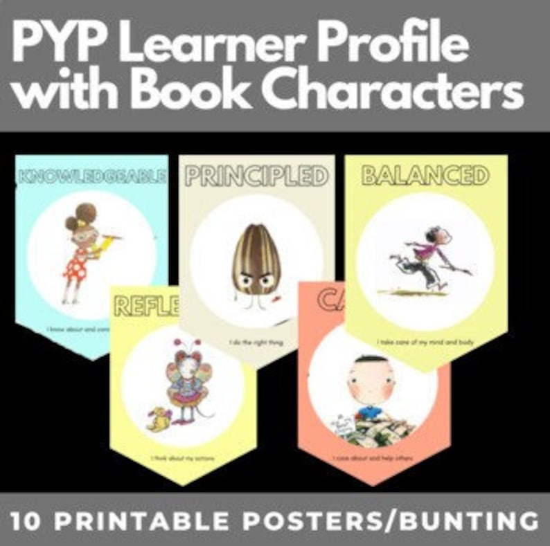 PYP Learner Profile Library Bunting - Etsy