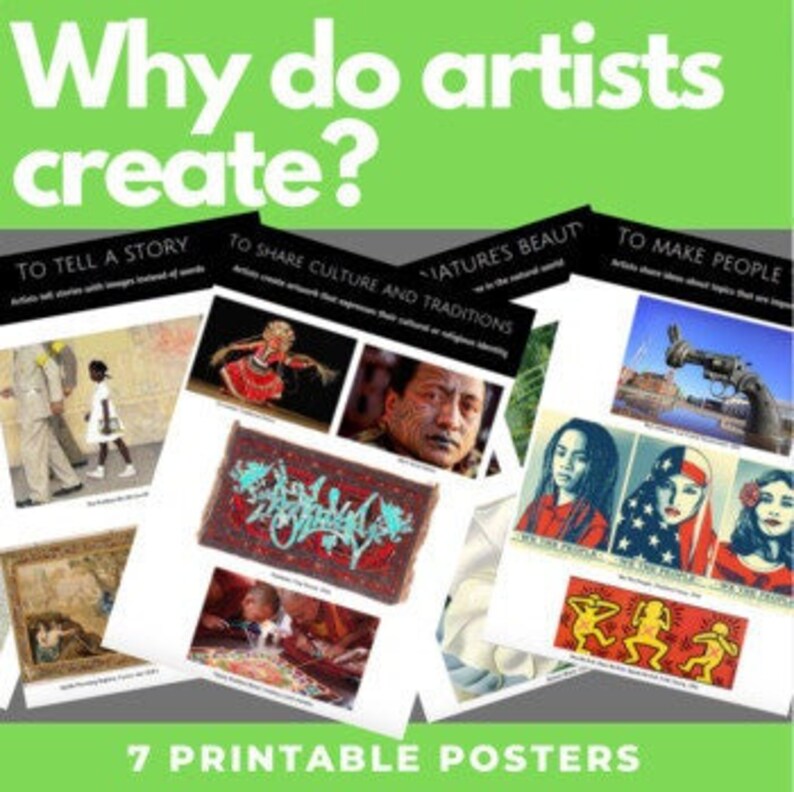 Why Do People Create Art Poster Set - Etsy