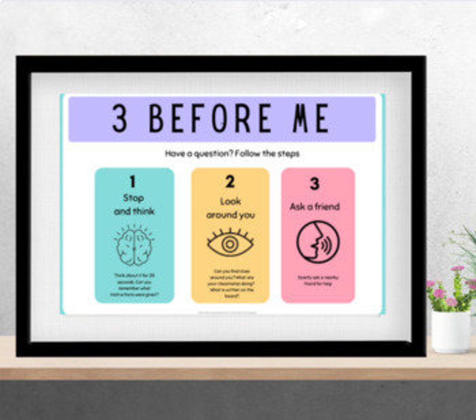 3 Before Me Poster Classroom Posters Classroom Resources - Etsy