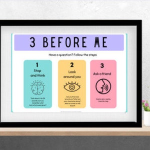 3 Before Me Poster Classroom Posters Classroom Resources - Etsy