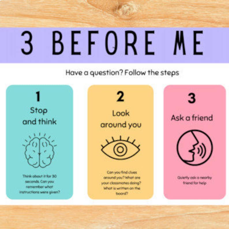 3 Before Me Poster Classroom Posters Classroom Resources - Etsy