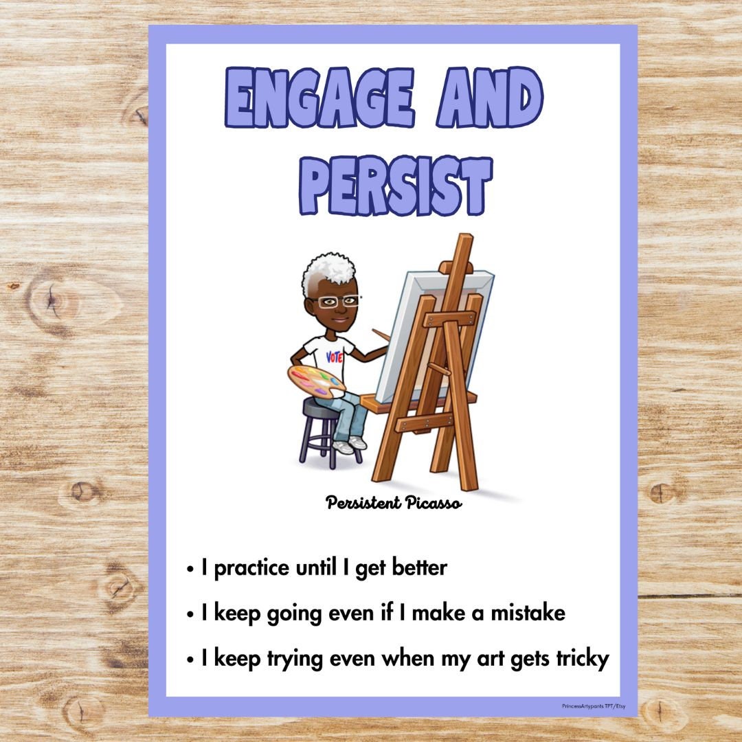 Studio Habits of Mind Posters Elementary Art Posters Art Room Resources ...