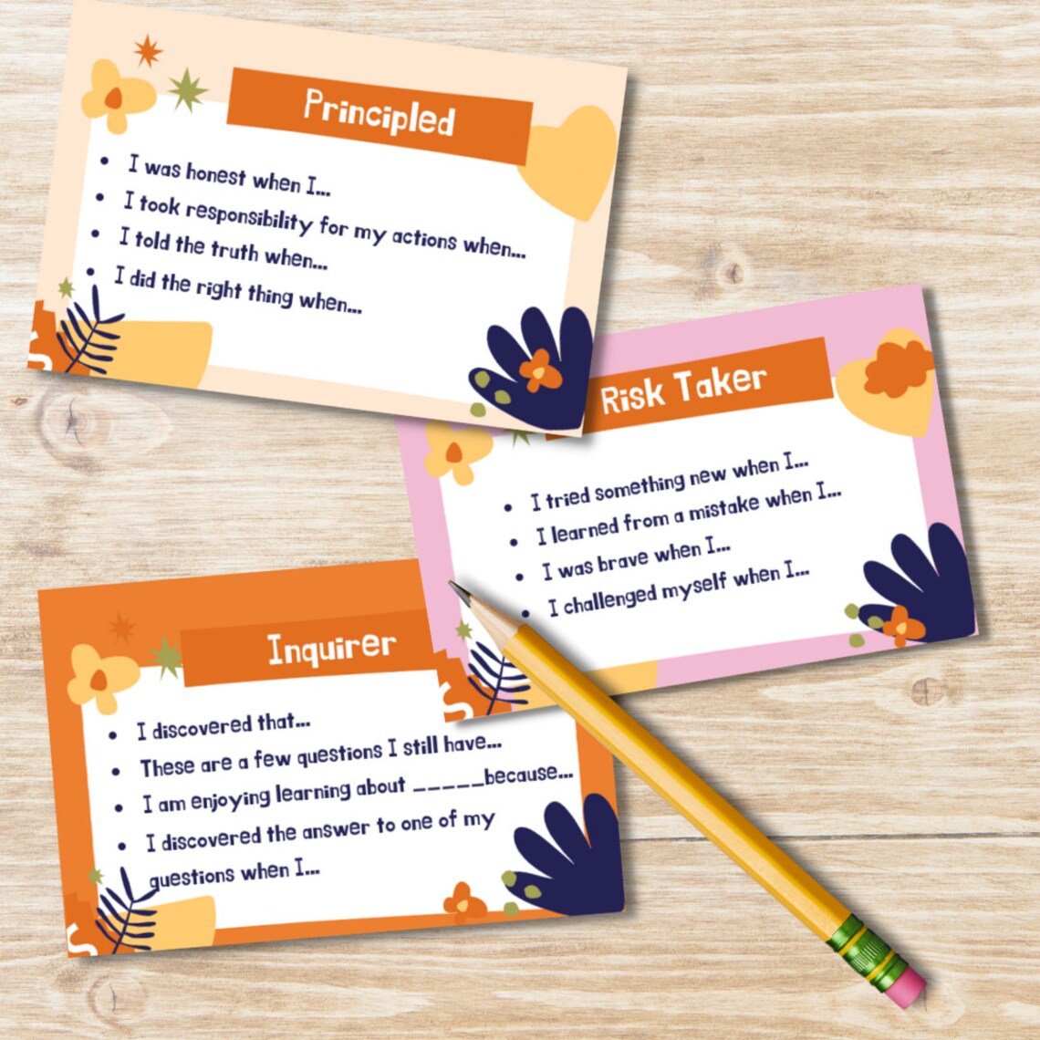 IB Learner Profile Reflection Cards - Etsy