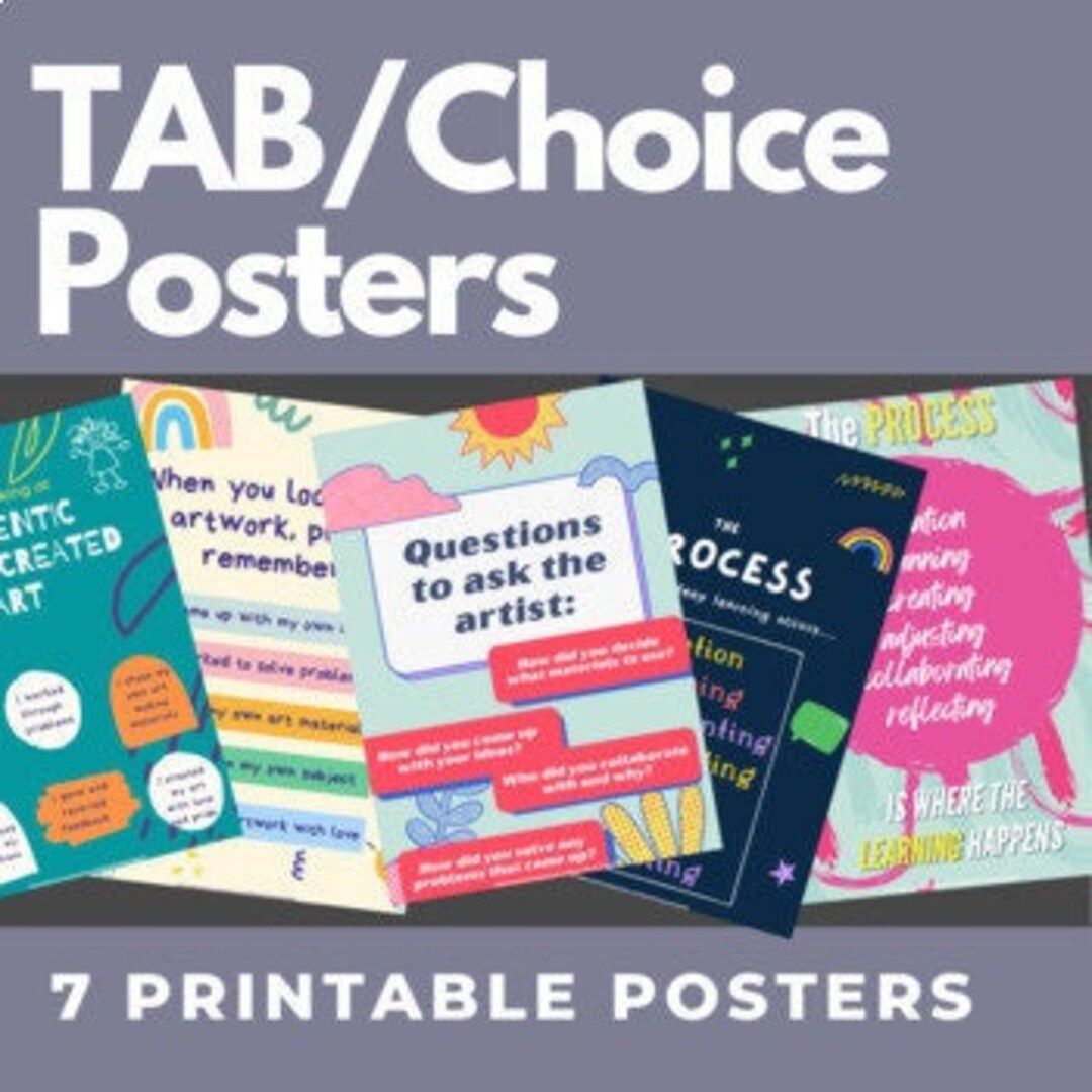 Choice Based Art TAB Posters - Etsy