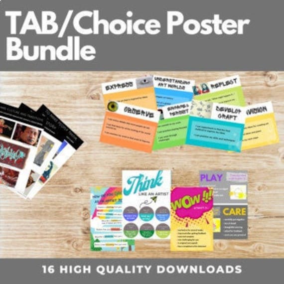 TAB and Choice Based Art Room Poster Bundle - Etsy