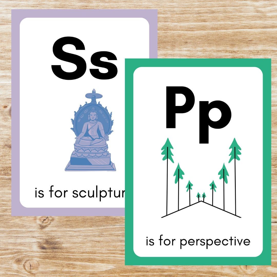 Art Alphabet Posters for Elementary Art Class Primary Art Classroom ...