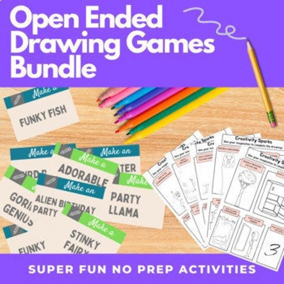 Open Ended Drawing Games and Activities Bundle - Etsy