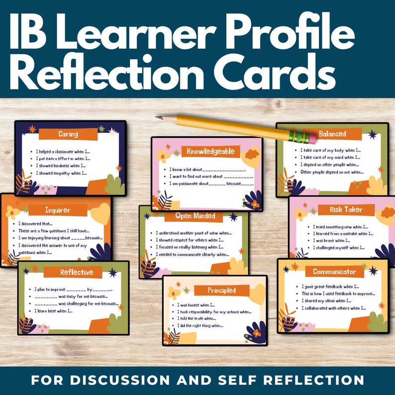 IB Learner Profile Reflection Cards - Etsy