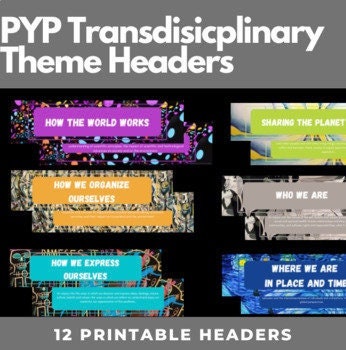 Buy PYP Transdisciplinary Themes Bulletin Board Headers Online in India ...