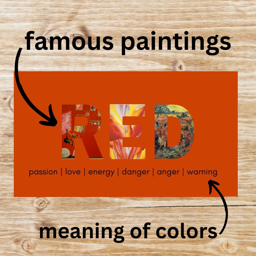 Color Posters for Elementary Art Class Elementary Art Decor Art ...