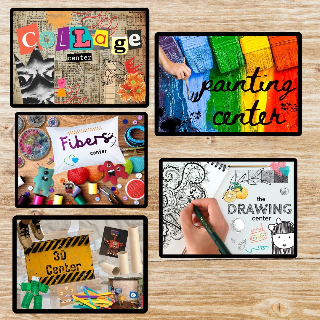 TAB Choice Based Art Studio Center Signs - Etsy