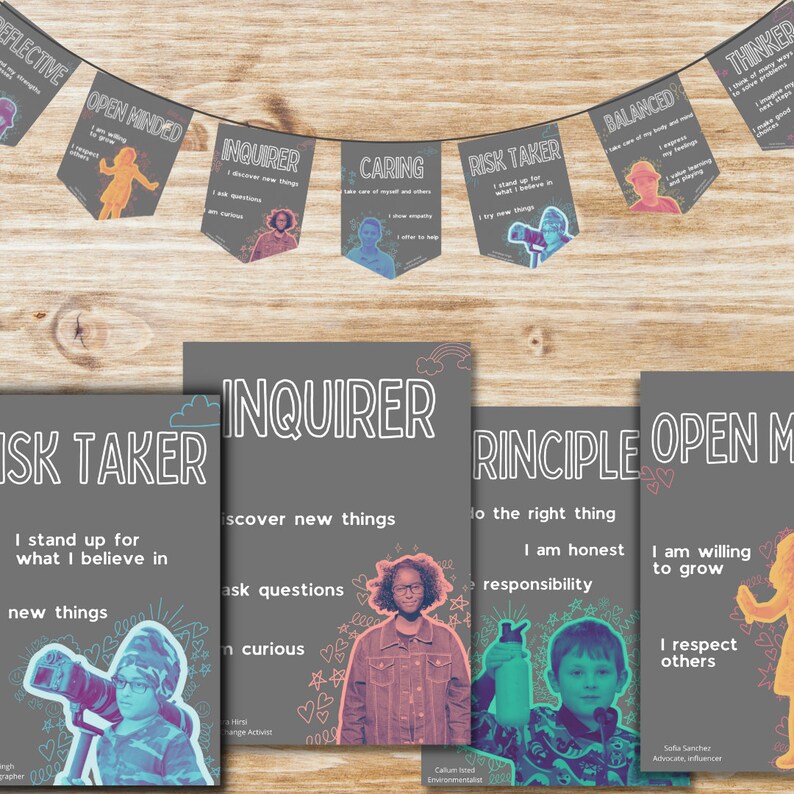 IB PYP Learner Profile Posters and Bunting - Etsy