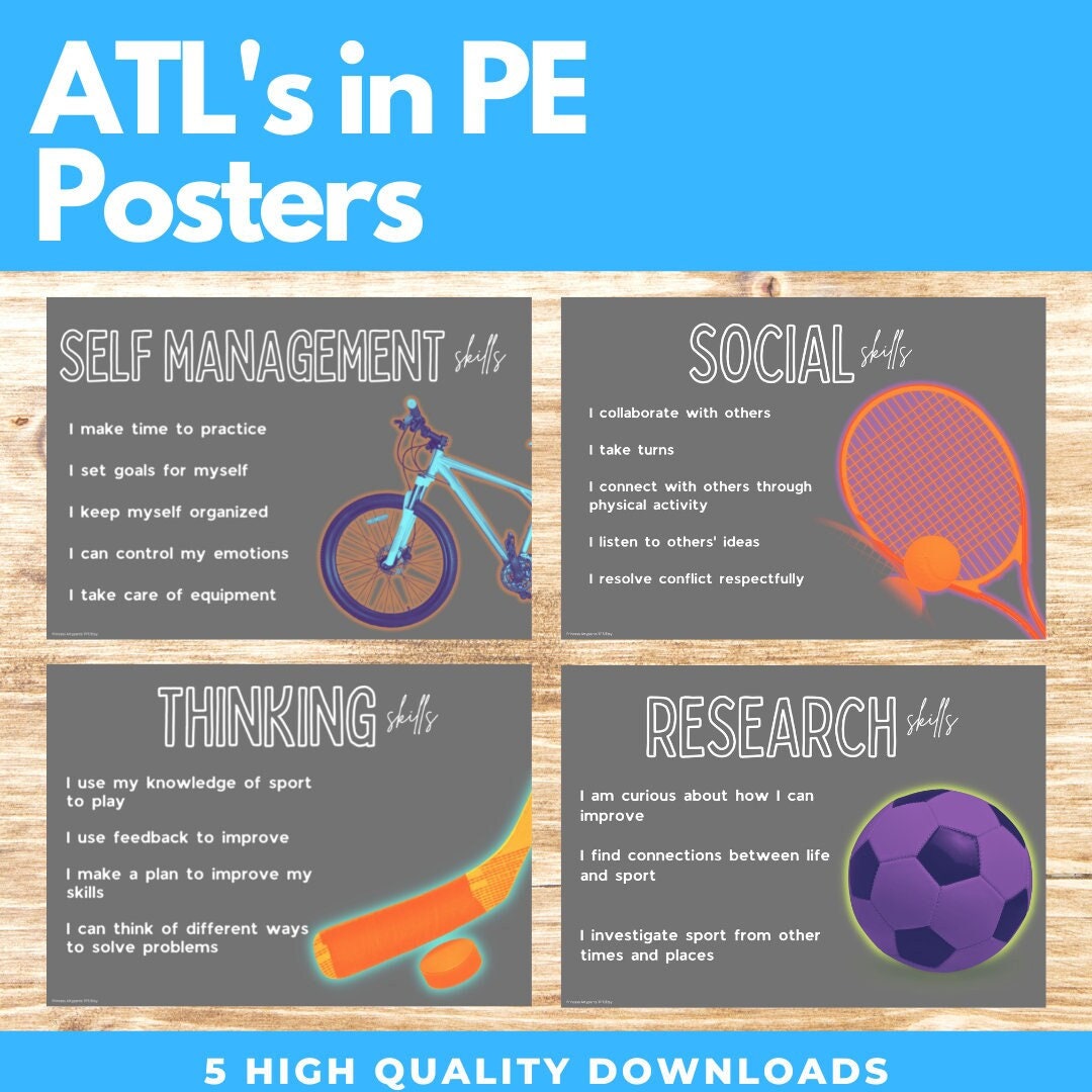 PYP ATL Approaches to Learning in PE - Etsy