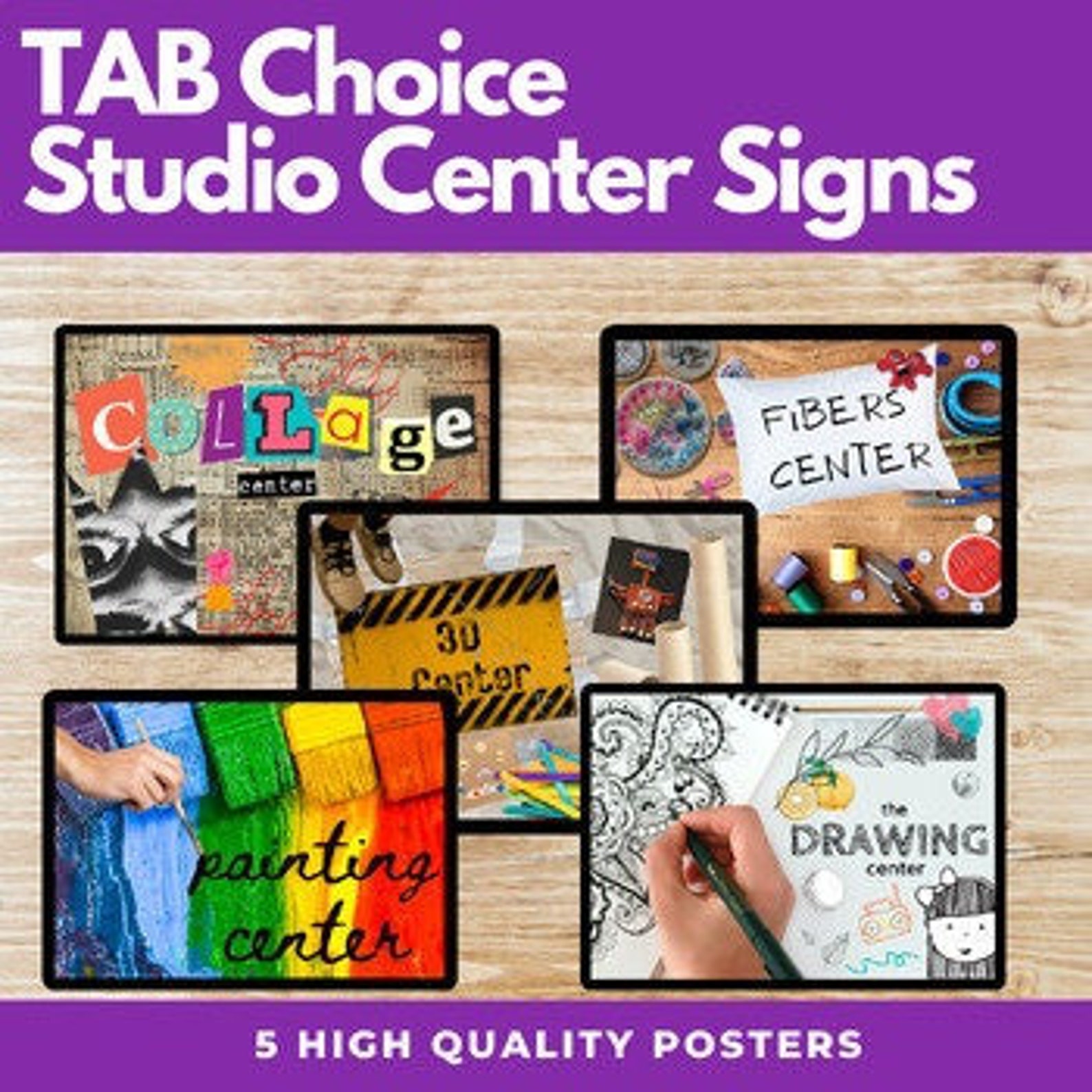 Studio Center Signs for a TAB Choice Based Art Room - Etsy