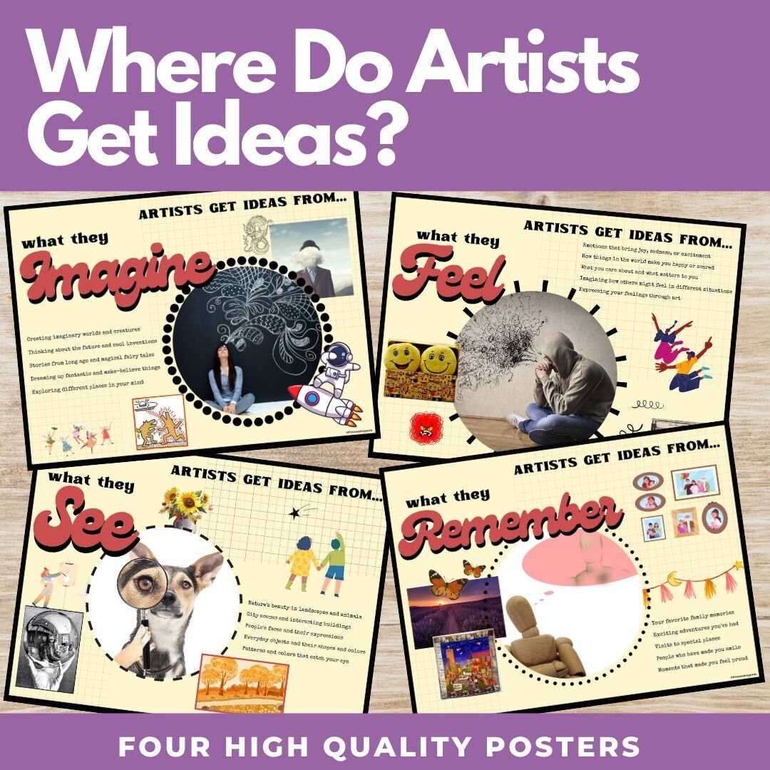 Where Do Artists Get Ideas Posters Idea Generation Creativity Poster ...