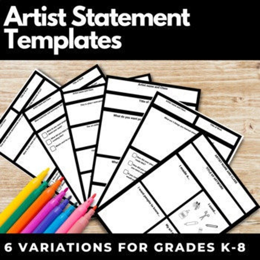 Artist Statement Templates - Etsy