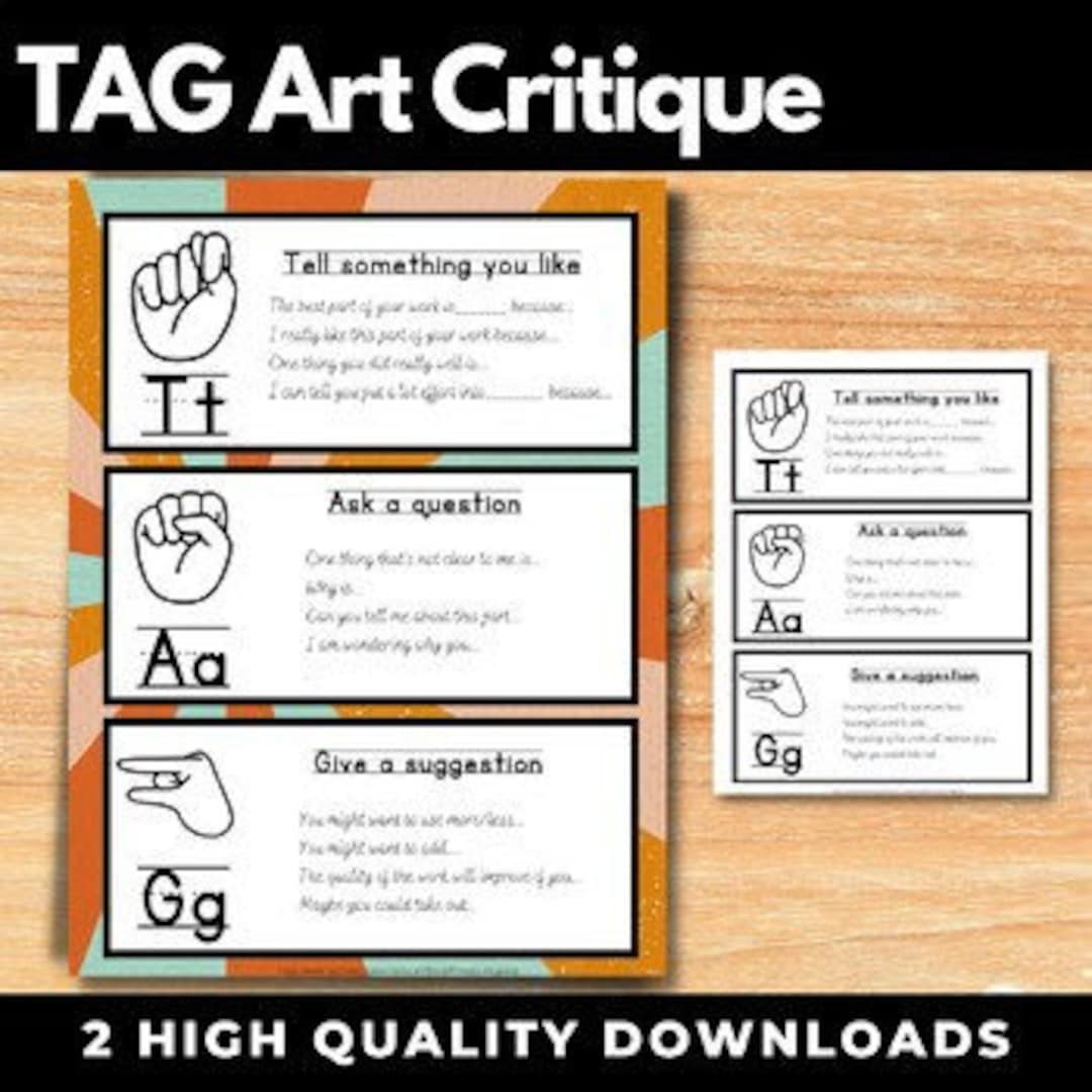 Tell, Ask, Give Art Critique Poster and Handout - Etsy