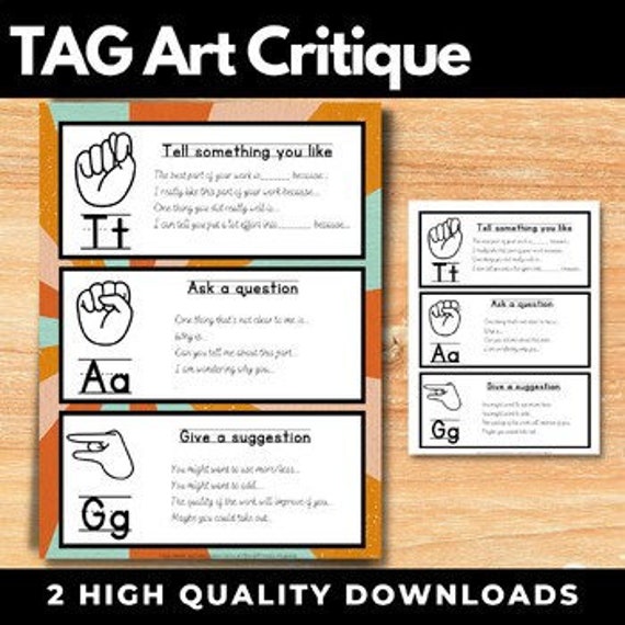 Tell Ask Give Art Critique Poster and Handout - Etsy