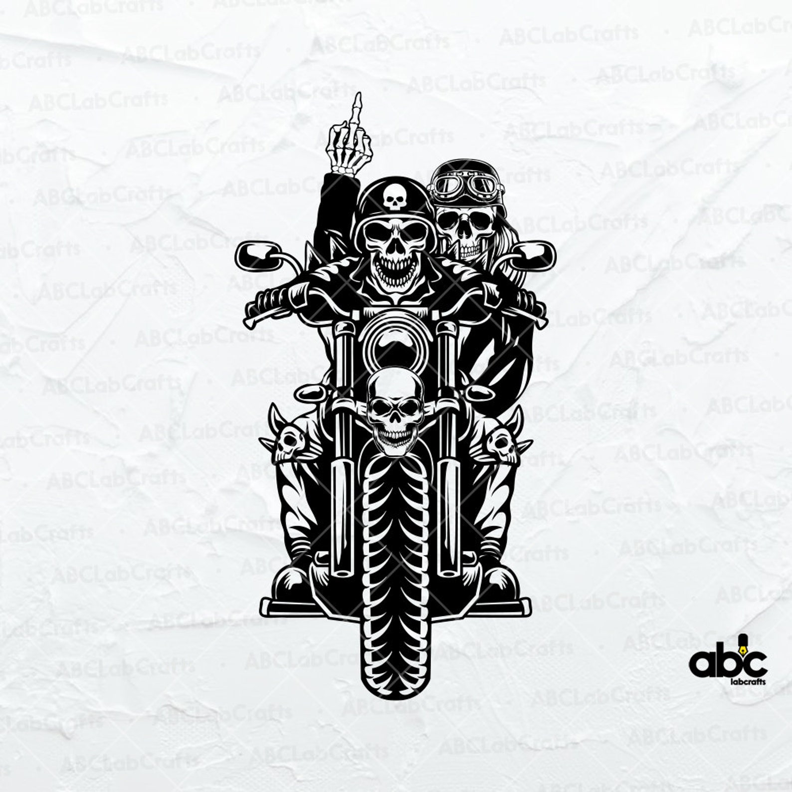 Biker Skull Lovers Middle Finger Svg File Big Bike Rally Svg - Etsy