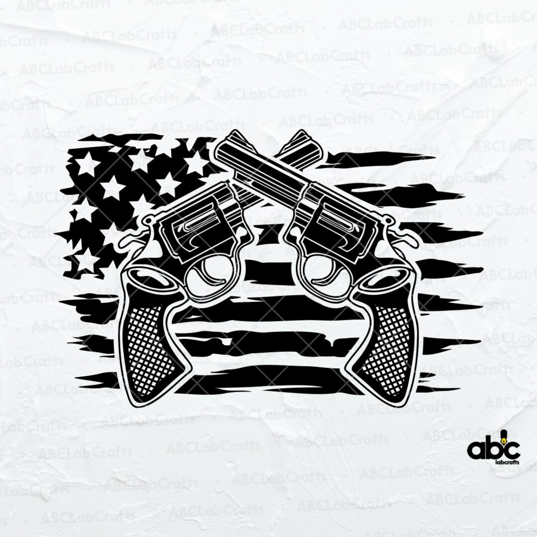 US Revolver Handgun Svg File | Gun Svg | Handgun Svg | Pistol Svg | US ...