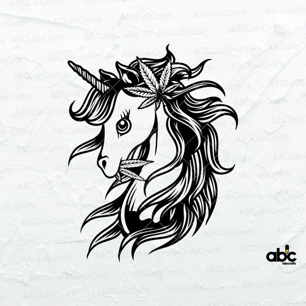 Marijuana Unicorn Svg - Etsy