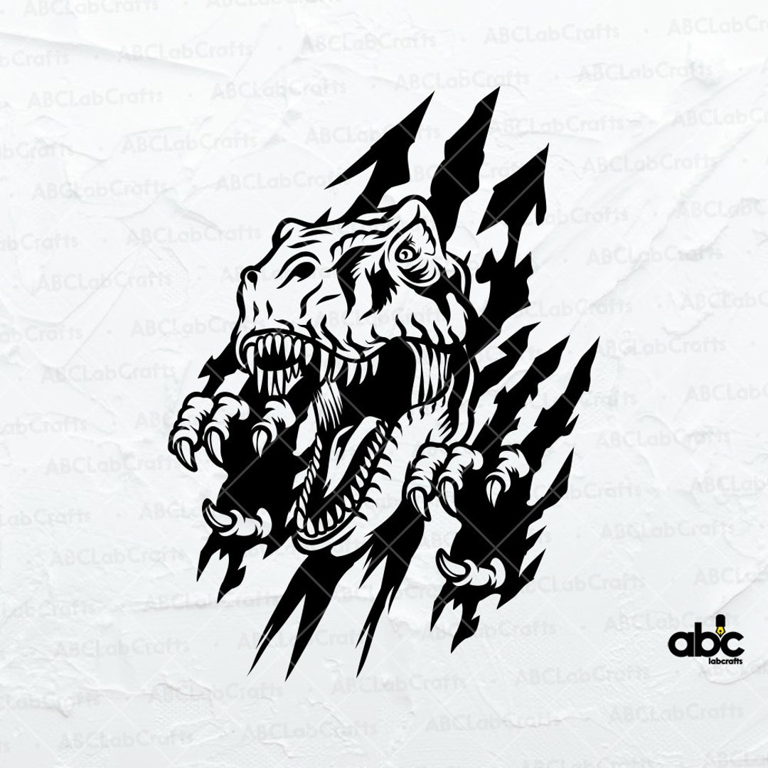 T Rex Scratch Svg File | T Rex Png | Dino Shirt Svg | Dino Scratch Svg ...