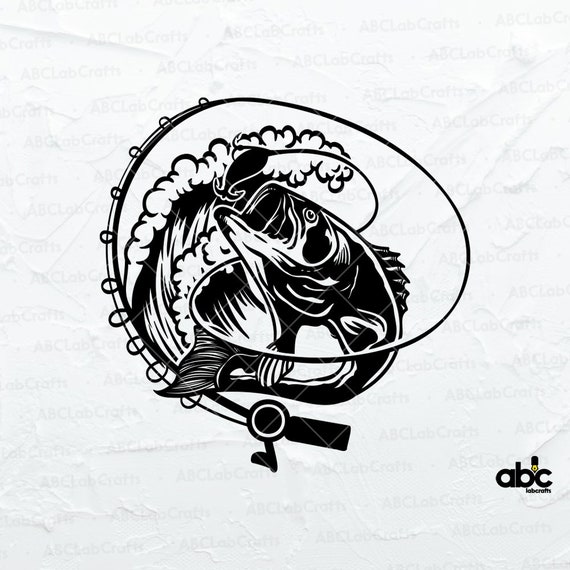 Bass Fishing Svg File Bass Svg Hunting Shirt Bass | Etsy