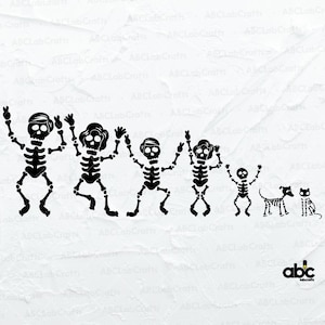 Skeleton Family Svg File | Cute Funny Halloween Svg | Skeleton Svg ...
