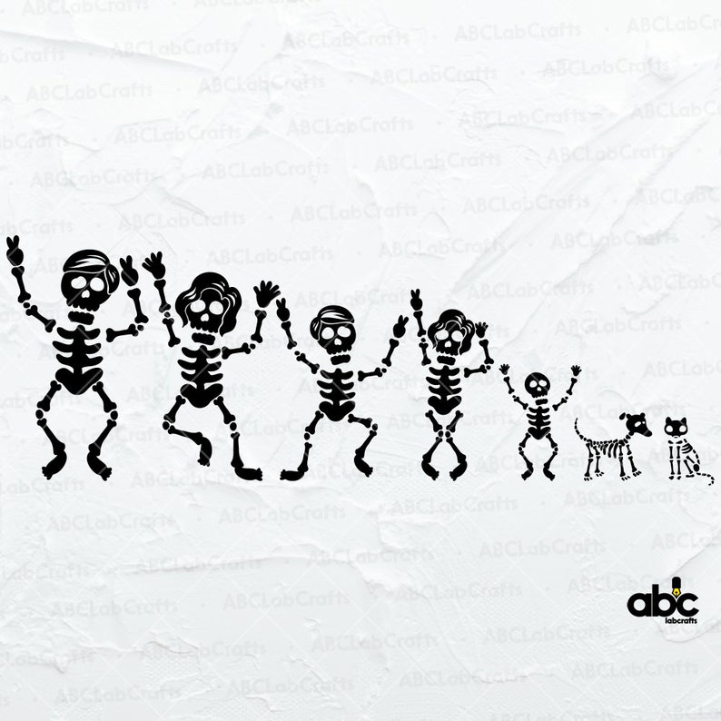 Skeleton Family Svg File Cute Funny Halloween Svg Skeleton - Etsy