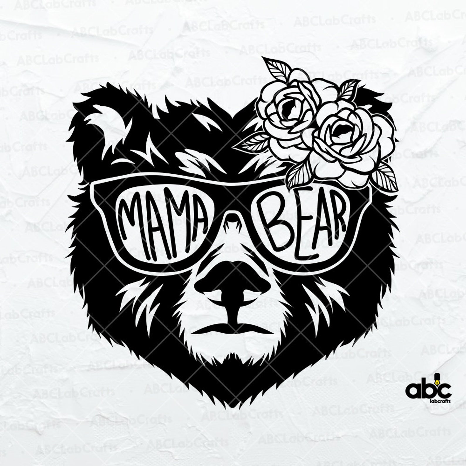 Mama Bear Svg File | Floral Bear Svg | Mommy Svg | Mama Bear Cut File ...