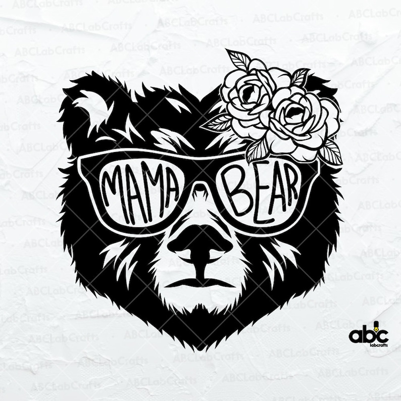 Mama Bear Svg File Floral Bear Svg Mommy Svg Mama Bear - Etsy